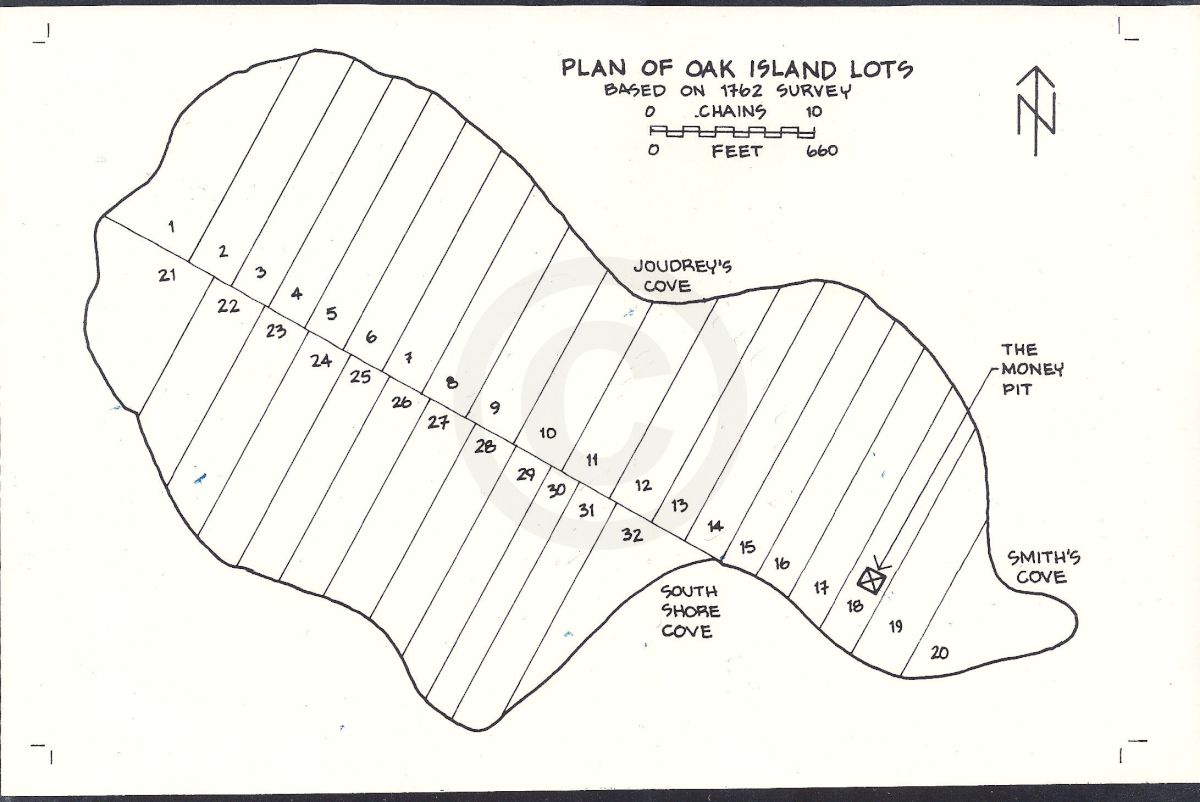 Plan of Oak Island lots - Oak Island, Nova Scotia