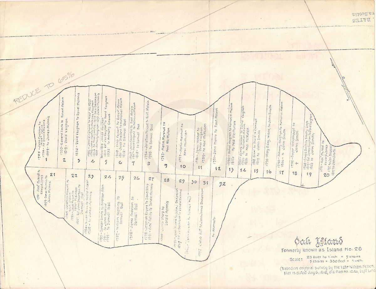 19th Century Oak Island plots of land