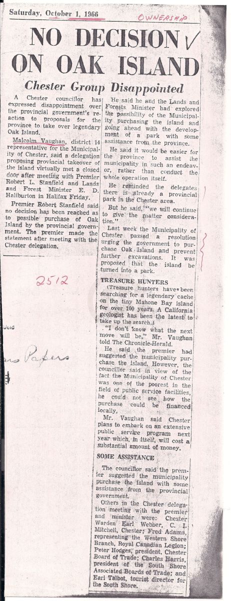 Ownership of Oak Island 1795-Now - Oak Island, Nova Scotia