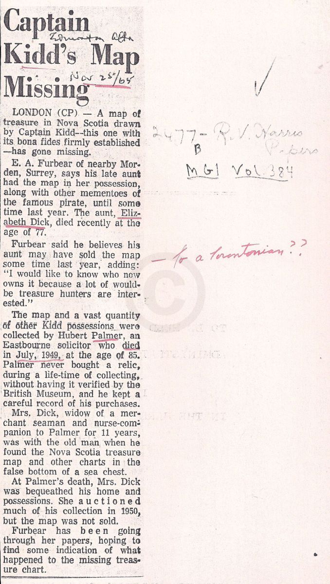 William Kidd - Oak Island, Nova Scotia