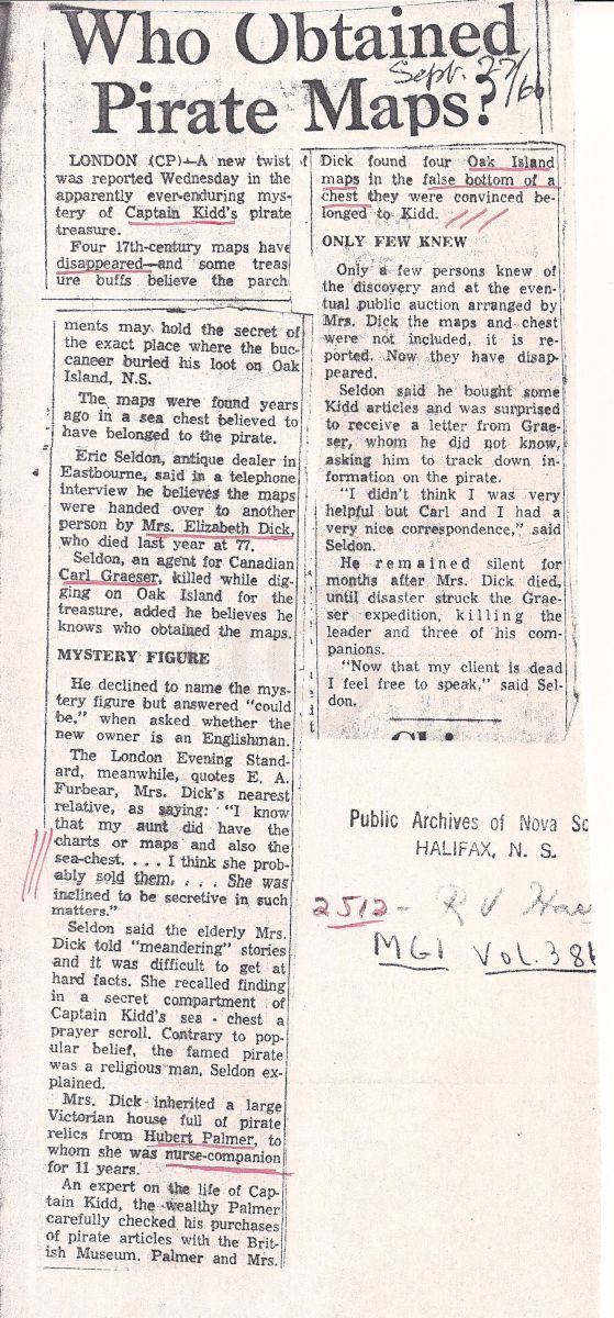 William Kidd - Oak Island, Nova Scotia